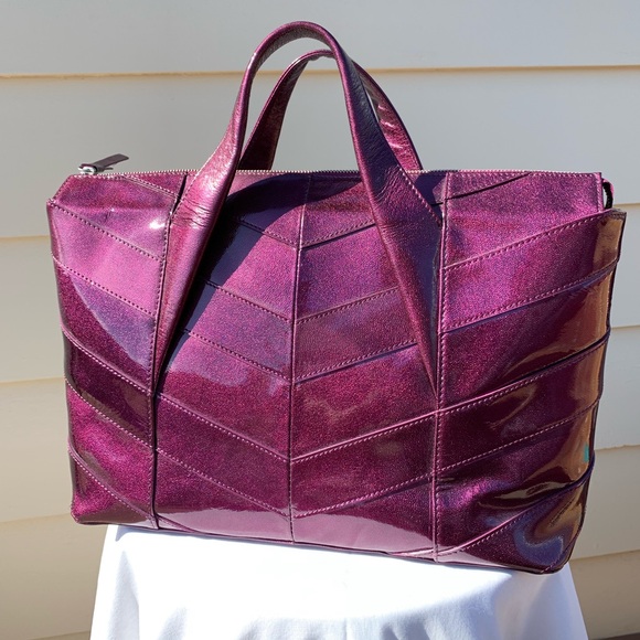 Charles David | Bags | Charles David Metallic Purple Purse | Poshmark